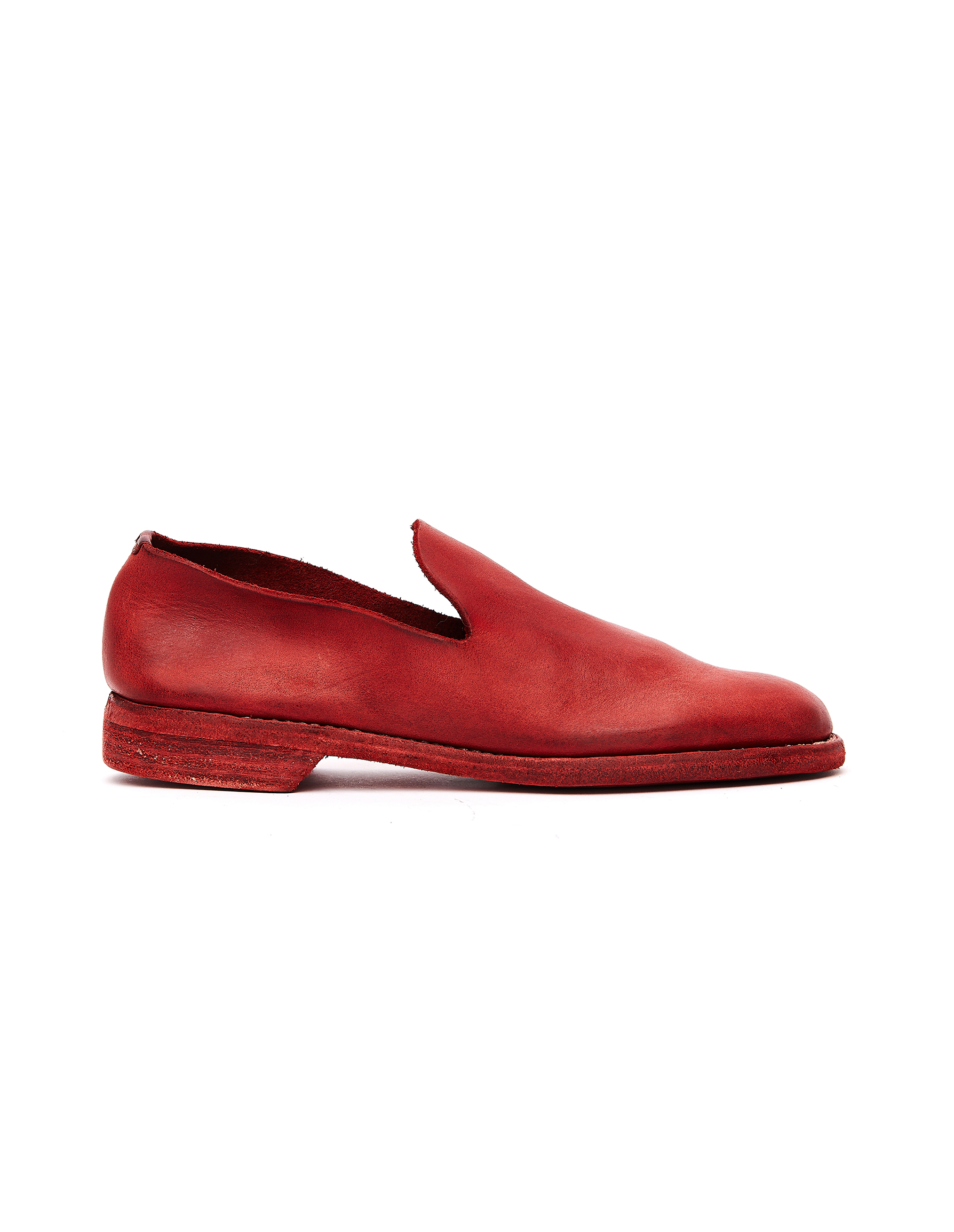 Guidi Red Leather Loafers | Garmentory