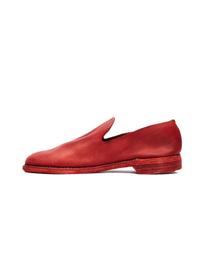 Guidi Red Leather Loafers | Garmentory