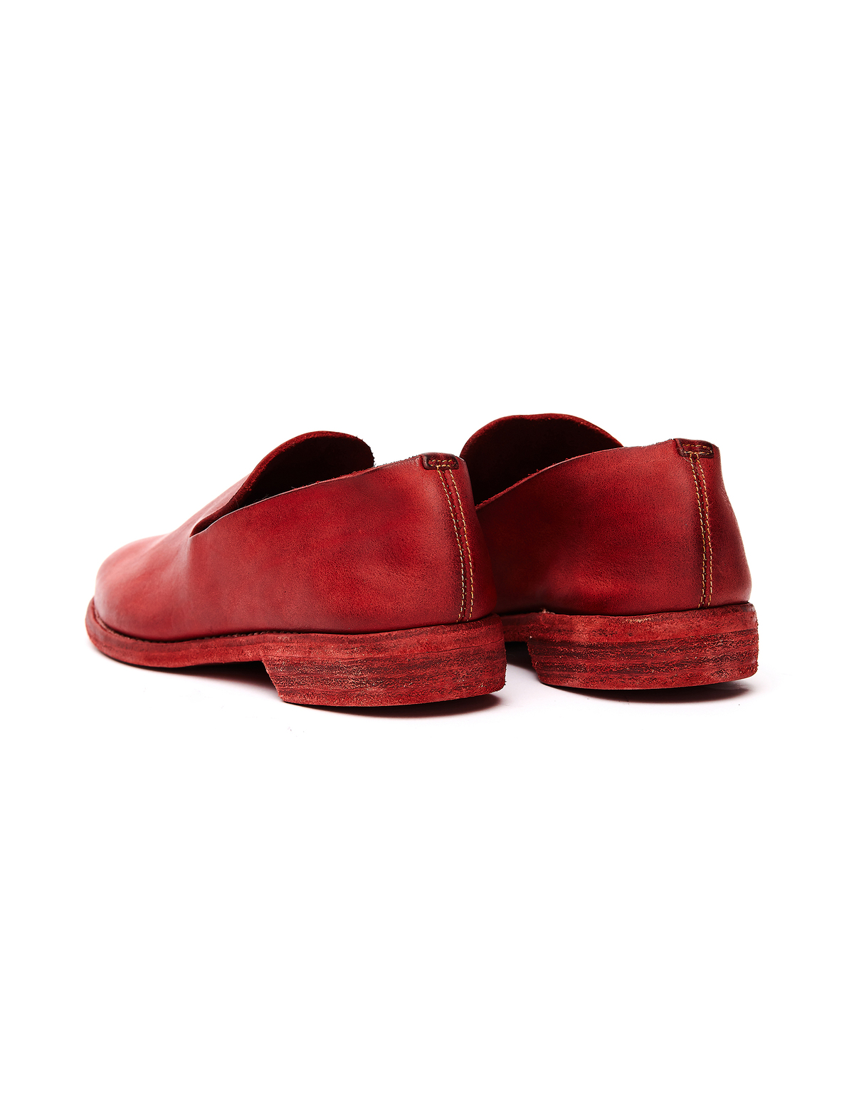Guidi Red Leather Loafers | Garmentory
