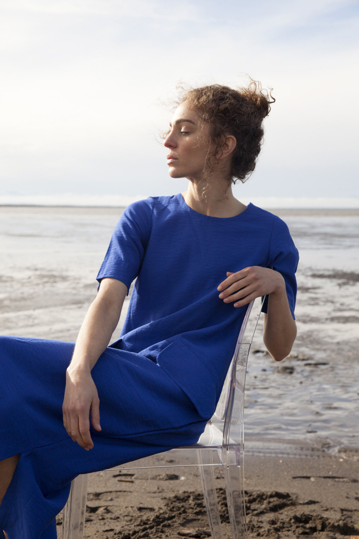 SUNJA LINK FLAP PATCH POCKET DRESS | Garmentory