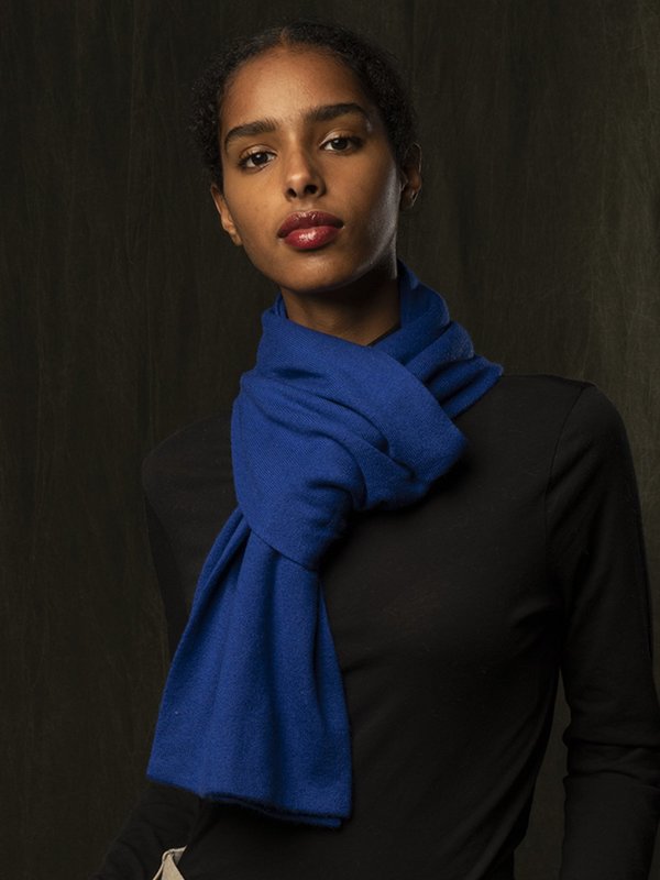 Pure Cashmere NYC Classic Cashmere Scarf Royal - Blue | Garmentory