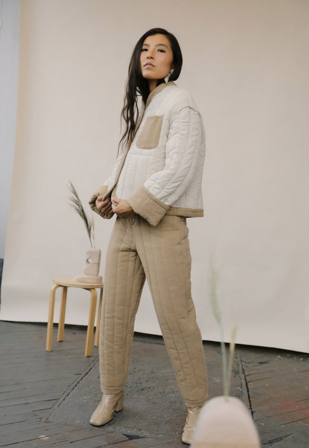 Kordal Reversible Cropped Quilted Jacket - Sand | Garmentory