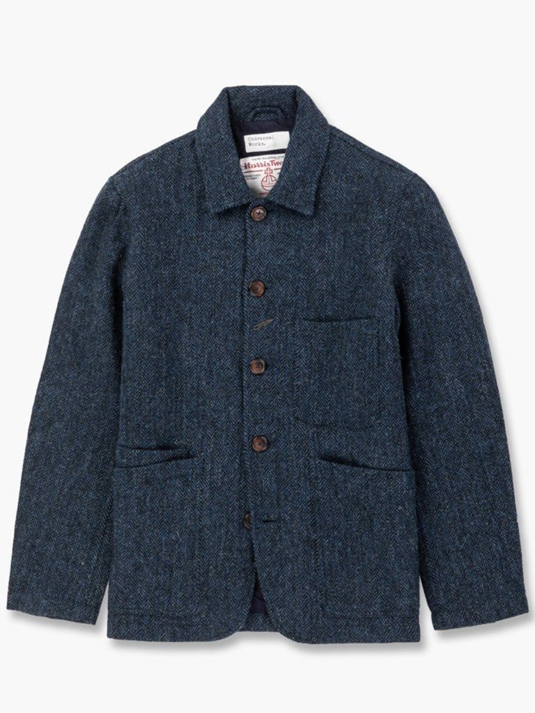 Universal Works Harris Tweed Jacket - Navy | Garmentory