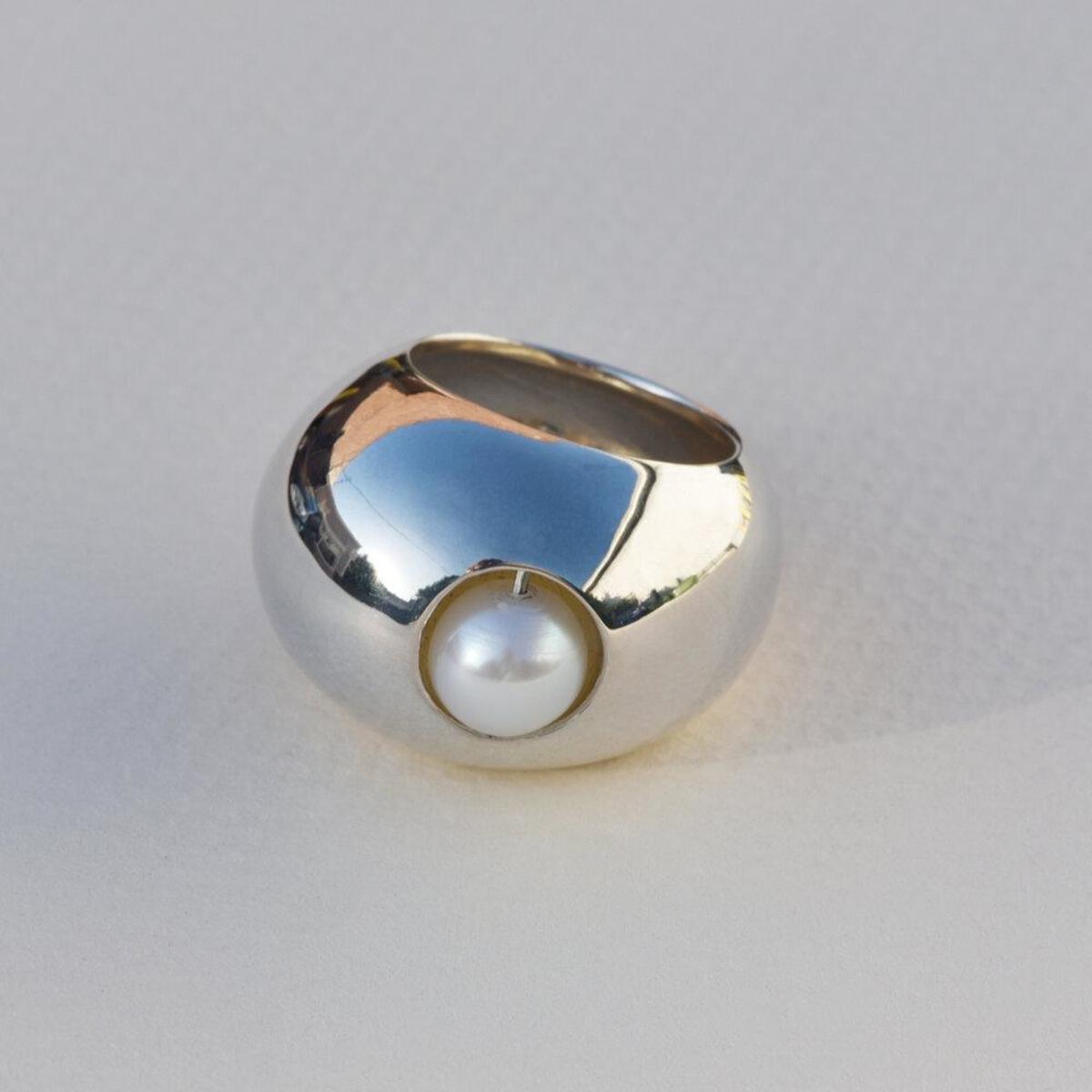 Leigh Miller Pearl Roller Ring - Sterling Silver | Garmentory