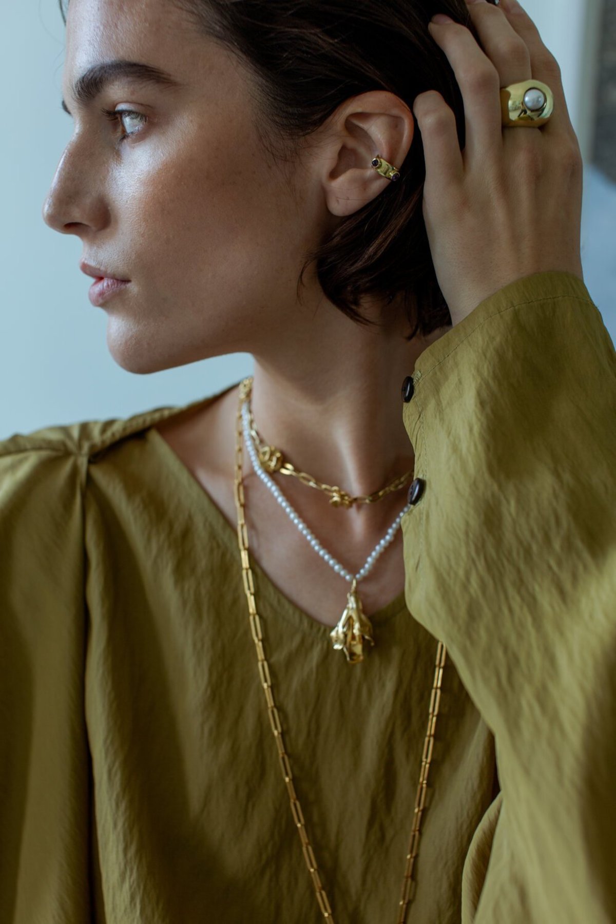 Leigh Miller Pearl Roller Ring - Sterling Silver | Garmentory