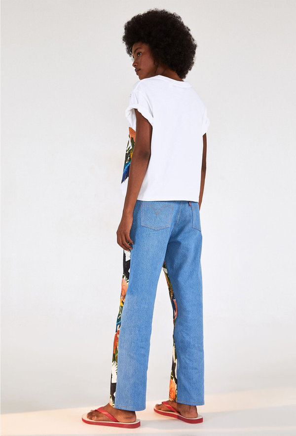 Levi's x Farm Rio Ribcage Crop Pants - Canopy Collage | Garmentory