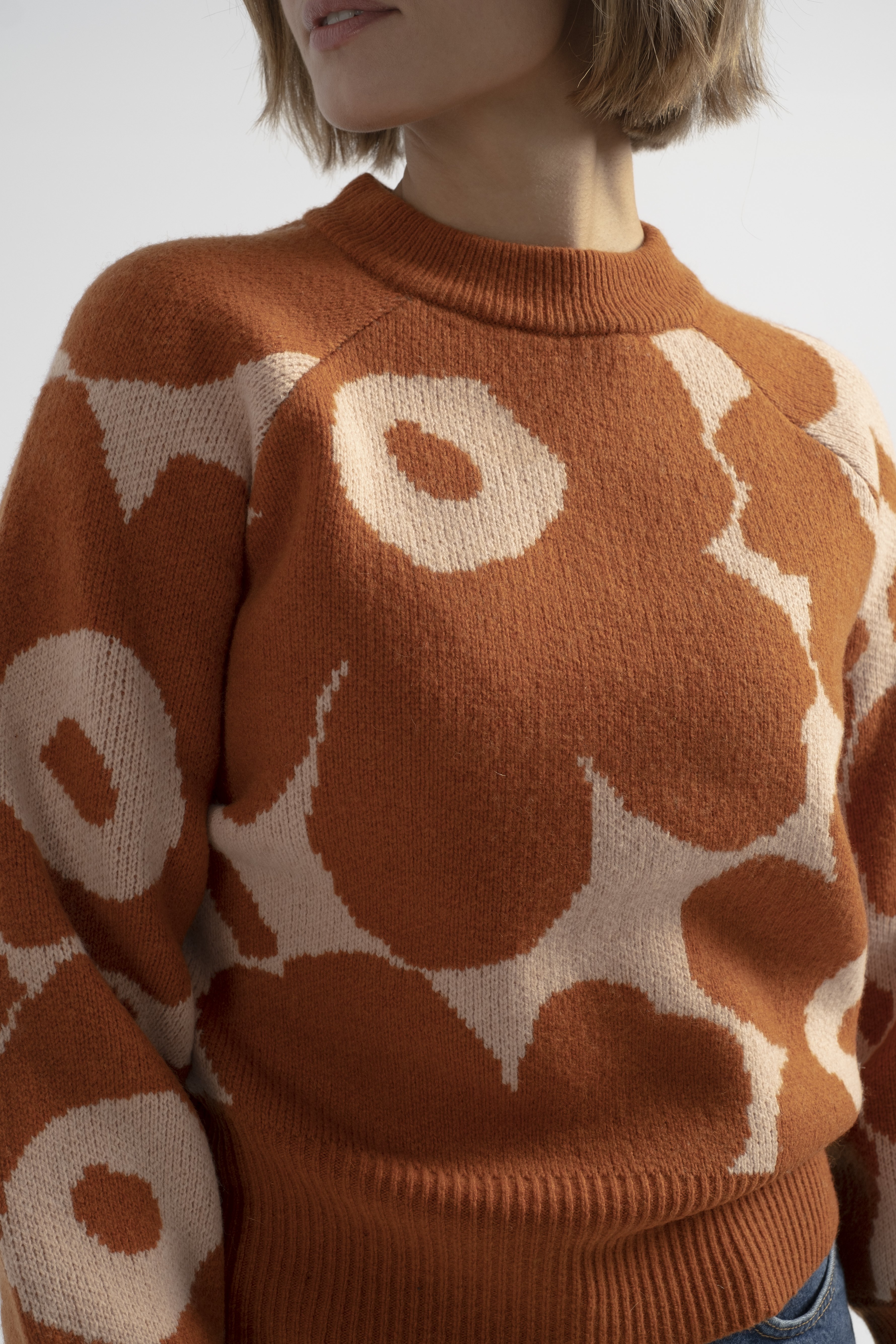Marimekko Kietoa Unikko Knit Sweater - Peach Terracotta | Garmentory