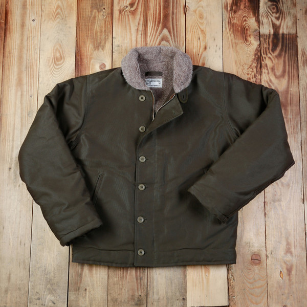 Men's Pike Brothers - 1944 N1 Deck Jacket Waxed Olive | Garmentory
