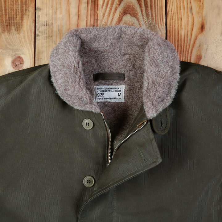 Men's Pike Brothers - 1944 N1 Deck Jacket Waxed Olive | Garmentory