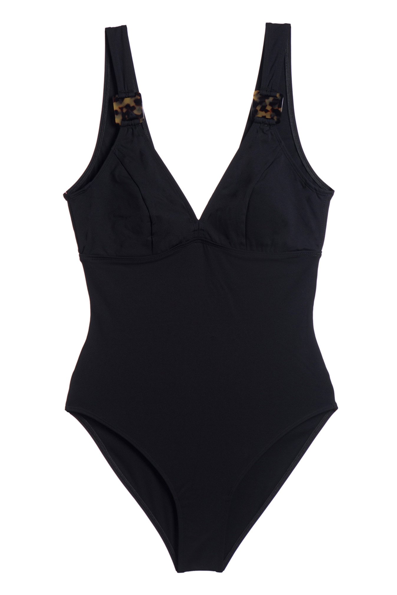 Else Mare Hidden Underwire Plunge One Piece Suit - Black | Garmentory