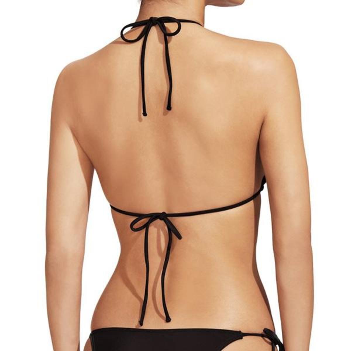 Matteau Tie Triangle Bikini Top - Black | Garmentory