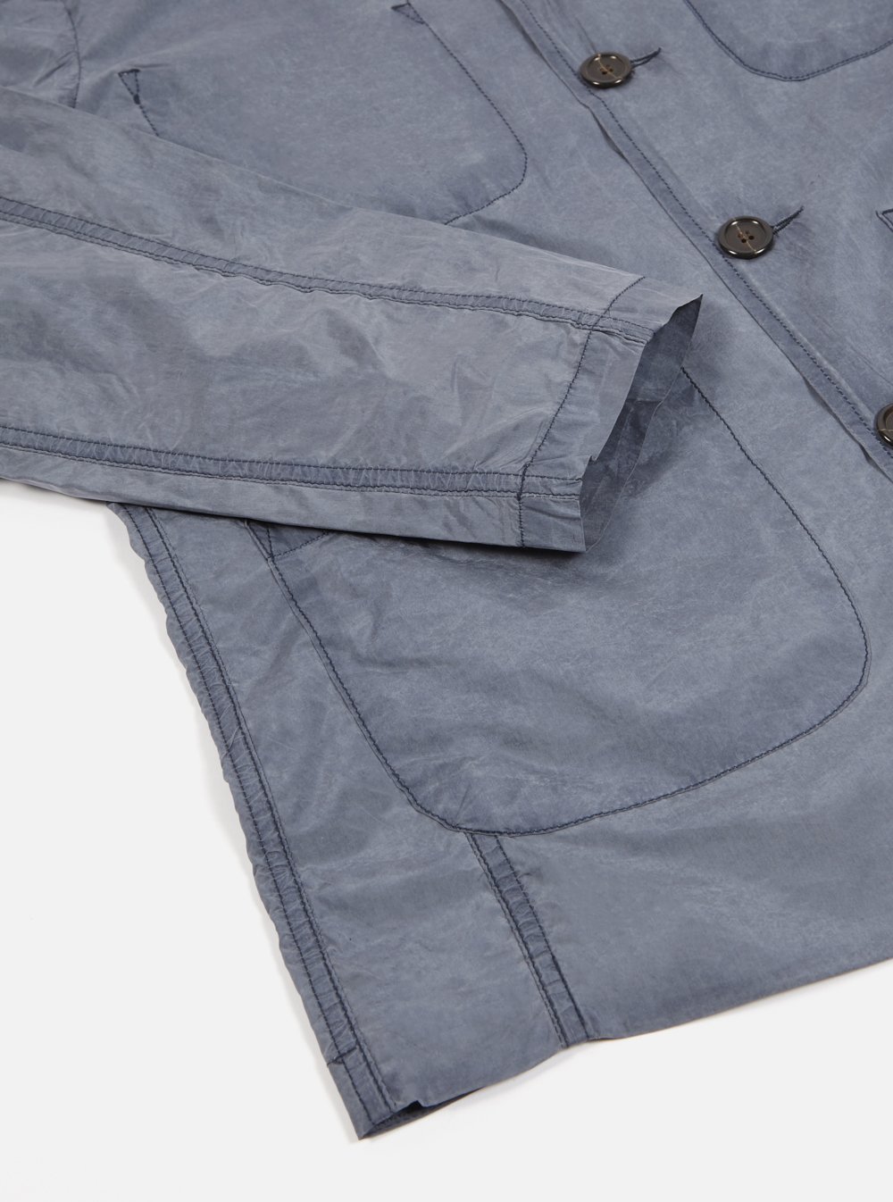 Universal Works Nylon Bakers Jacket - Navy | Garmentory