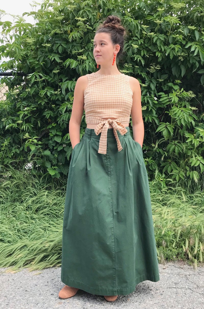 Girls of Dust Service Skirt Rip Stop - Forest Green | Garmentory