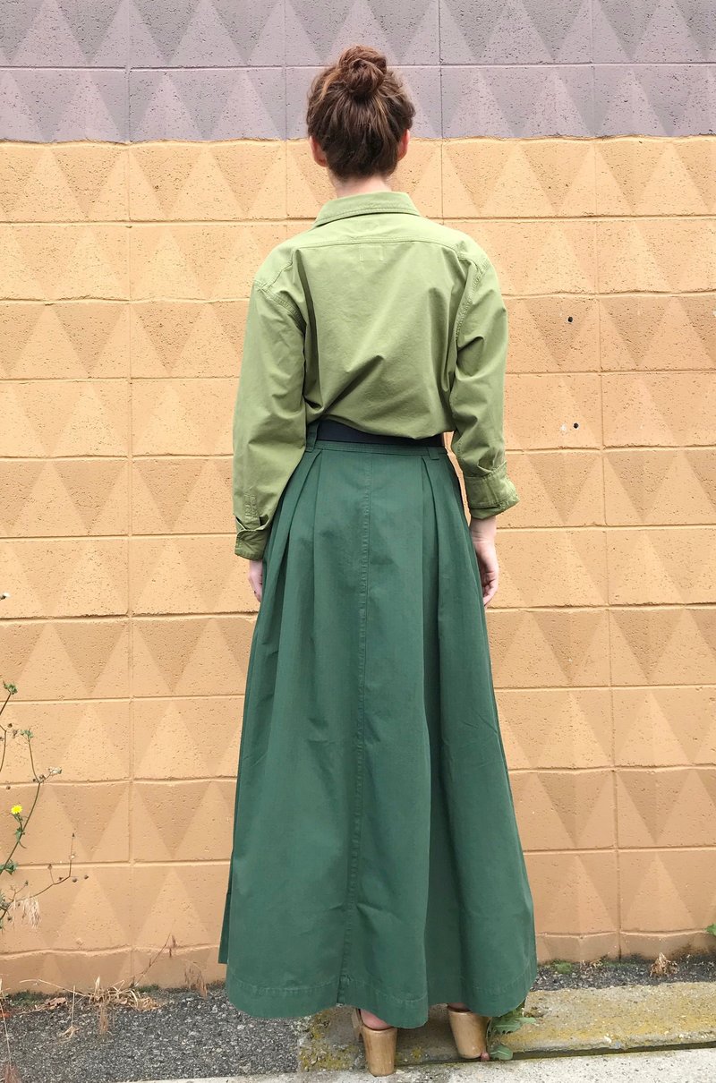 Girls of Dust Service Skirt Rip Stop - Forest Green | Garmentory