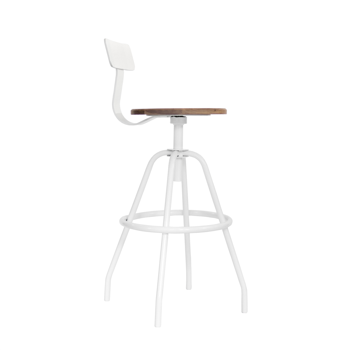 White Powder Swivel Studio Work Stool 28 Inch - White | Garmentory