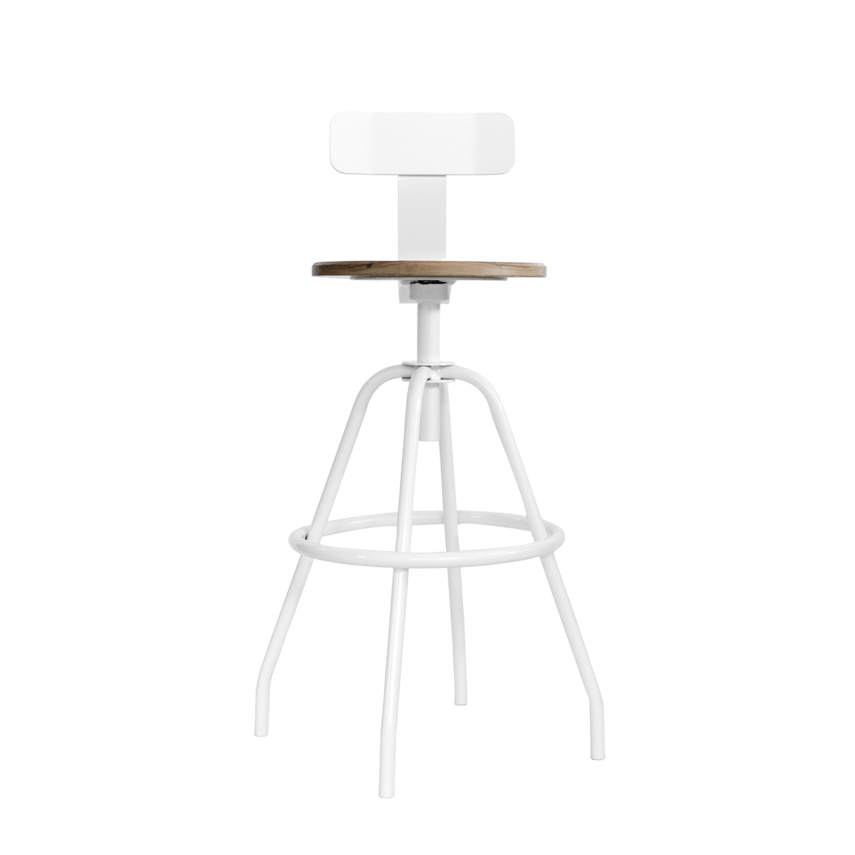 White Powder Swivel Studio Work Stool 28 Inch - White | Garmentory