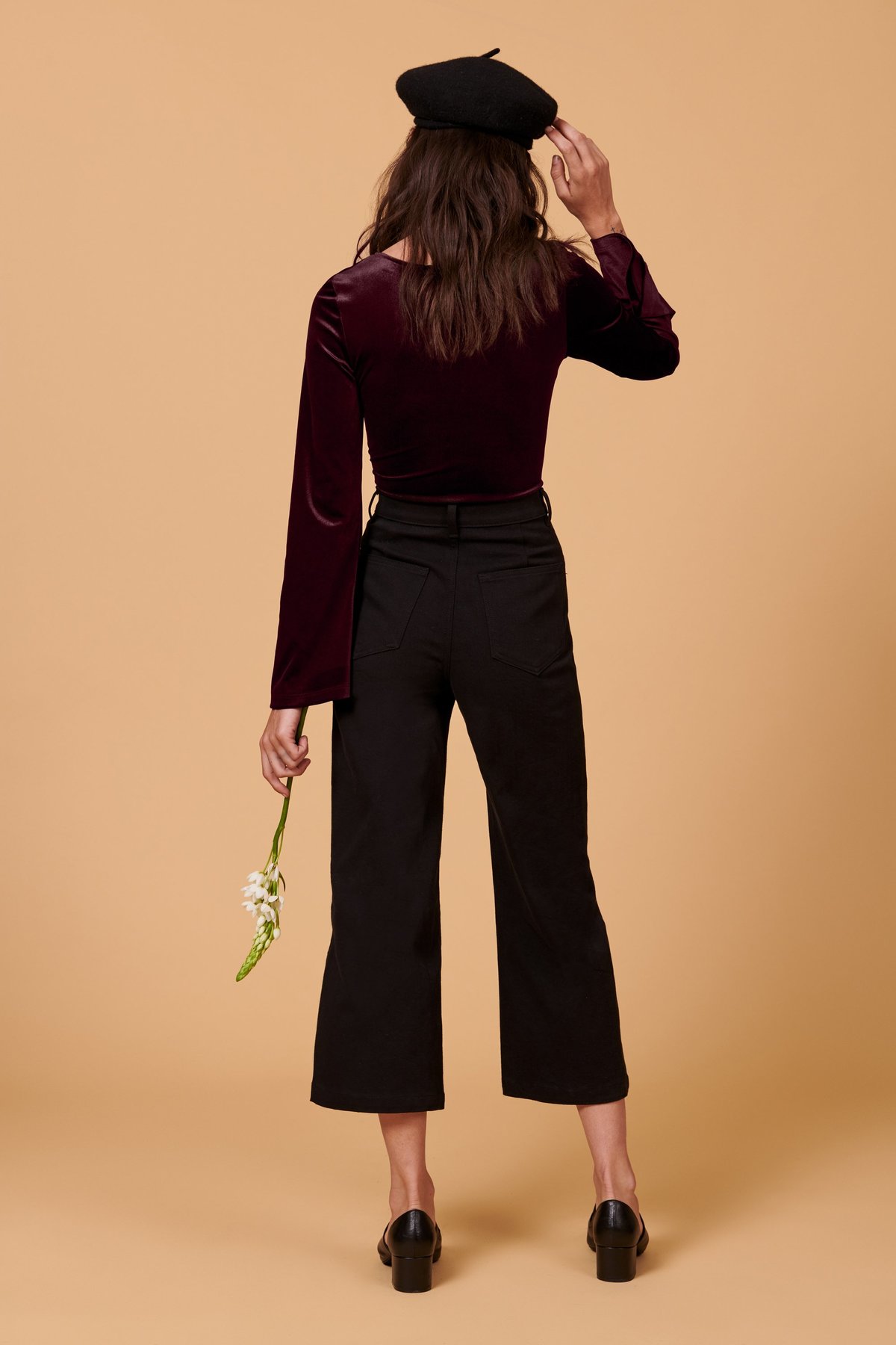 Whimsy + Row Alyssa Velvet Bodysuit - Plum | Garmentory