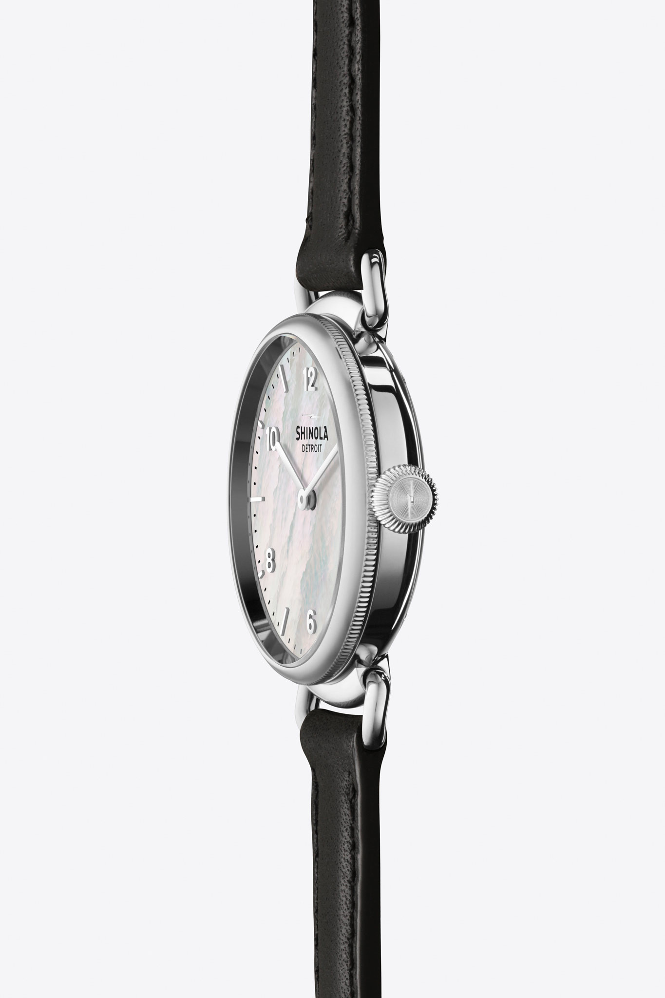 The Canfield 32mm Watch in Mother of Pearl/Black | Garmentory