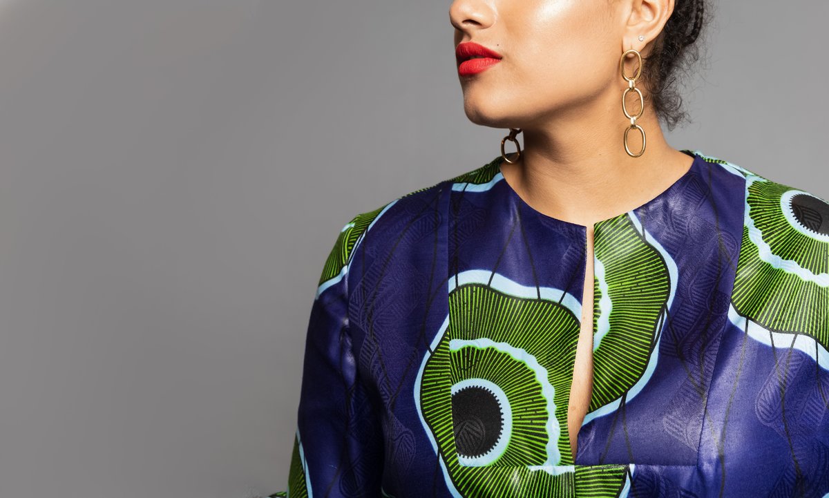 The Oula Company The Shift Dress - Navy Bazin | Garmentory