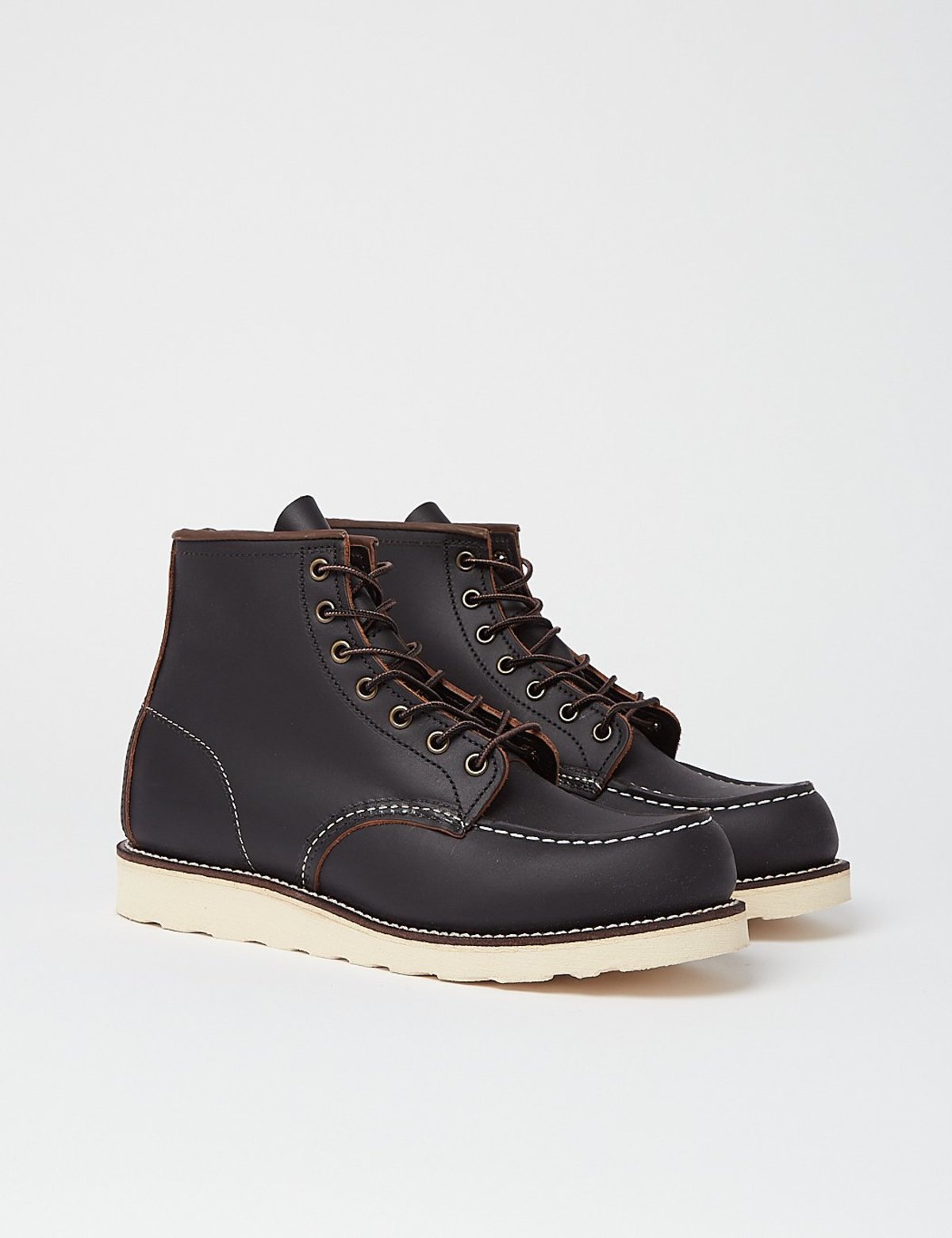Red Wing Shoes Heritage Work 6" Moc Toe Boot - Black | Garmentory