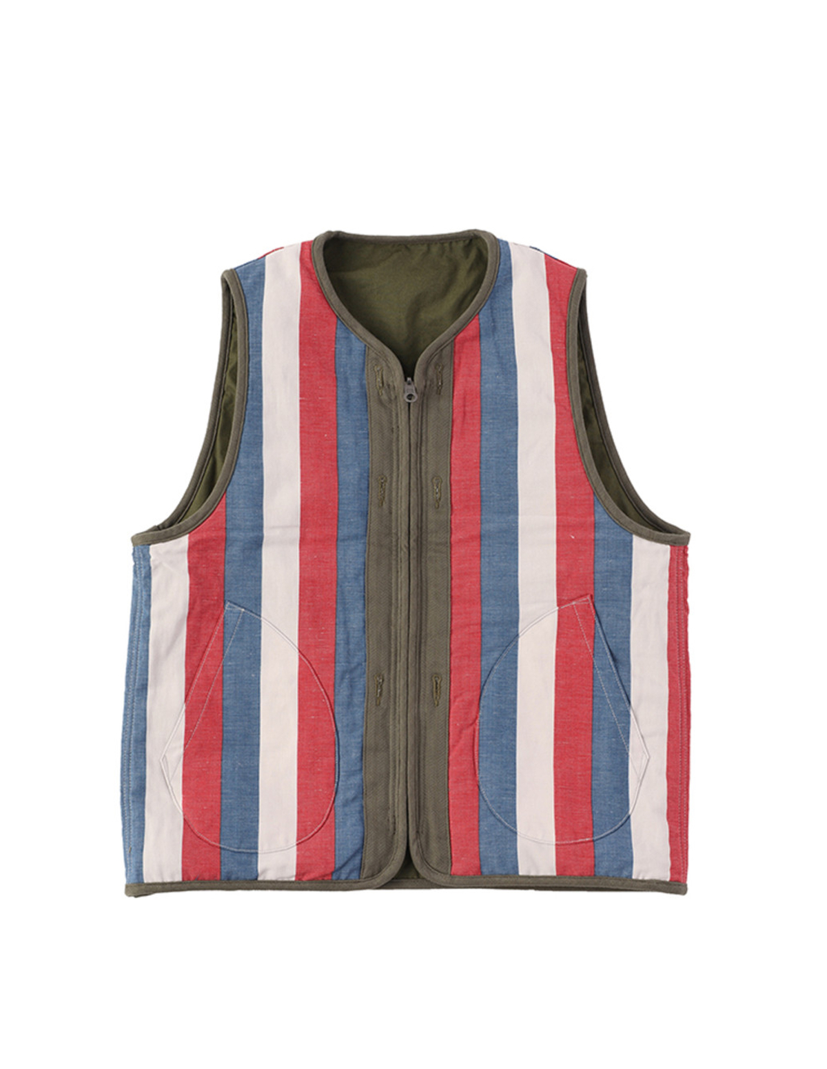 Visvim Khaki Zipped Vest - Khaki | Garmentory