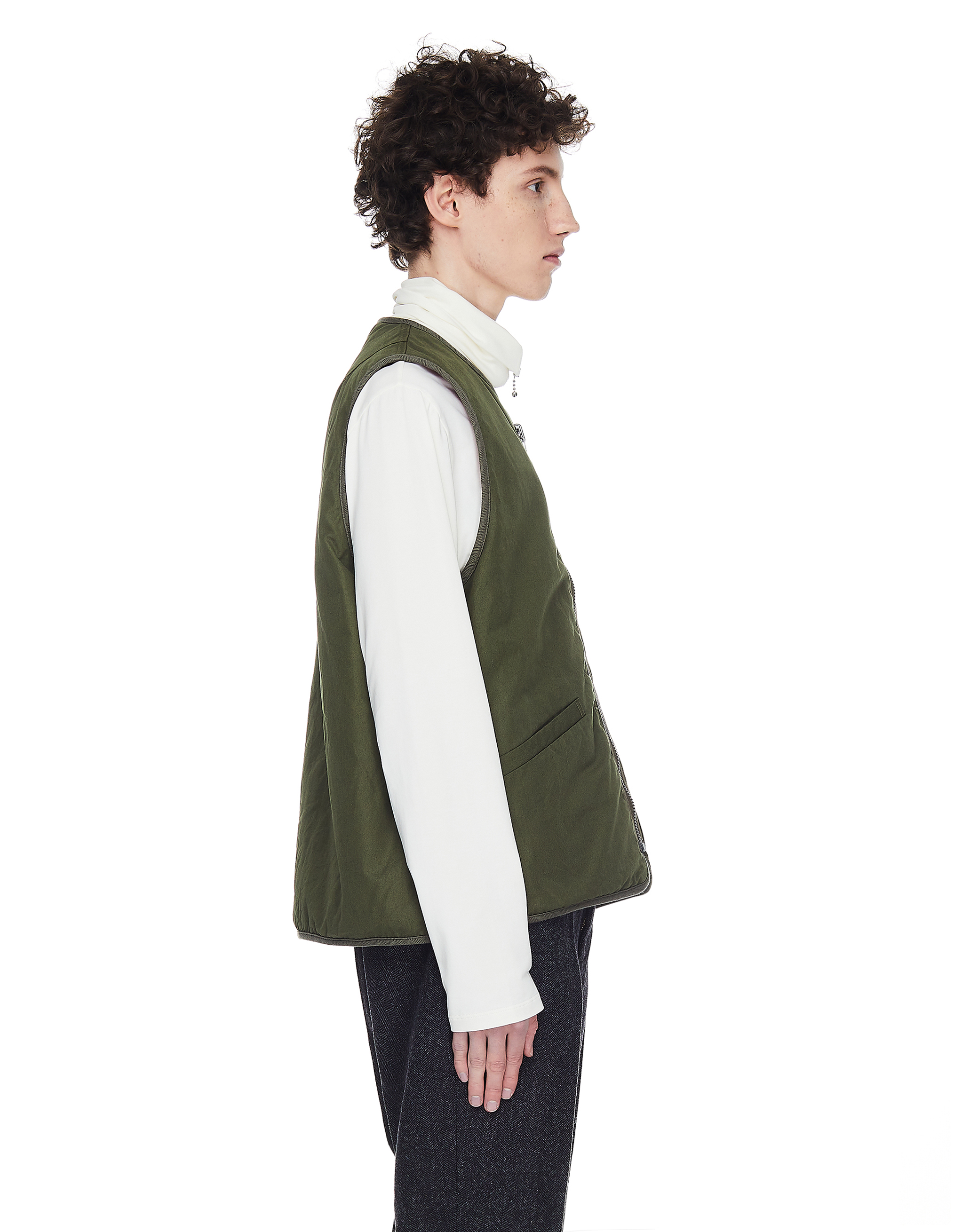 Visvim Khaki Zipped Vest - Khaki | Garmentory