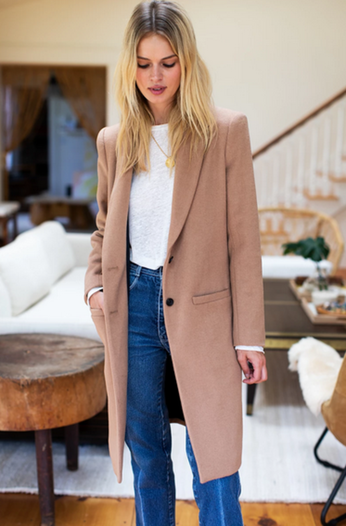 Emerson Fry Tailored Coat - Camel | Garmentory