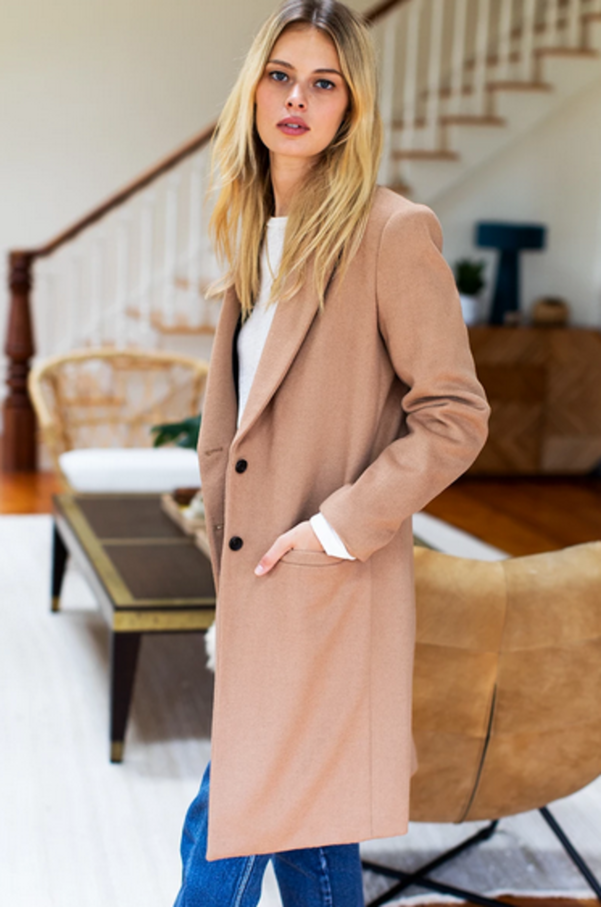 Emerson Fry Tailored Coat - Camel | Garmentory