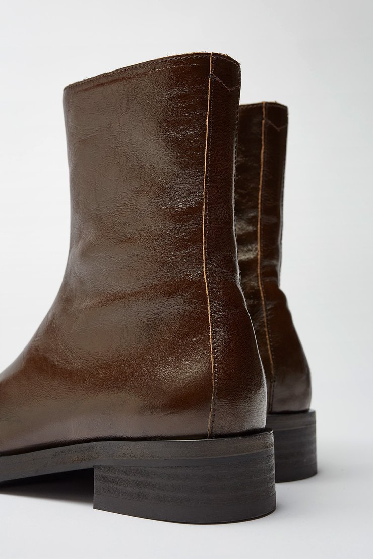 Olive Leather Camion Boot | Garmentory