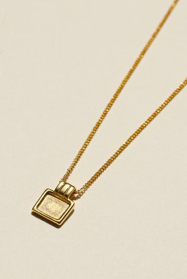 BRIE LEON 925 Square Pendant Necklace - 18k Gold Plated | Garmentory