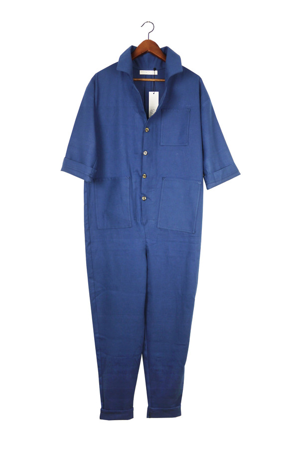 Hackwith Design House Button Up Jumper, Navy | Garmentory