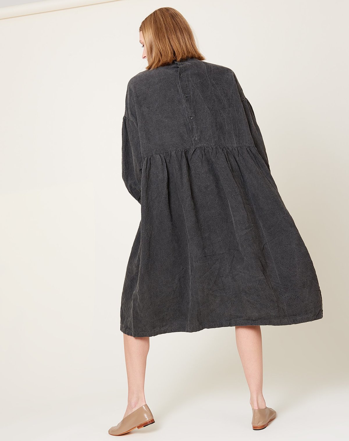 ICHI ANTIQUITES Washi Dress - Sumi Dark | Garmentory