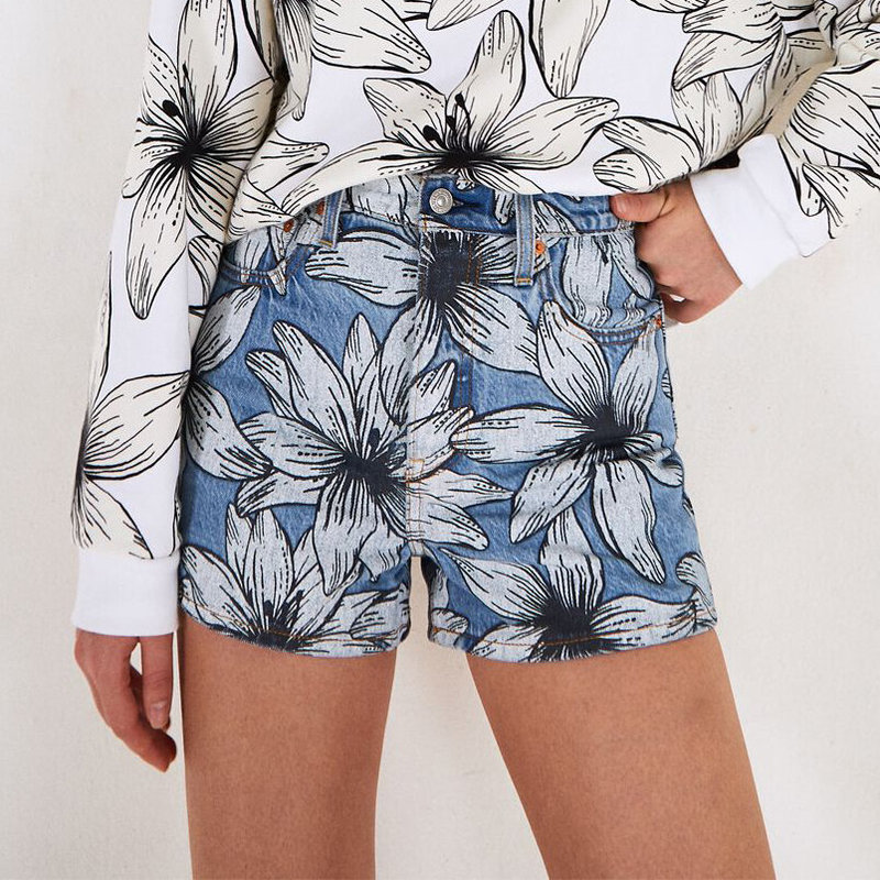 Levi's x Farm Rio Ribcage Short - Tropical Flower | Garmentory