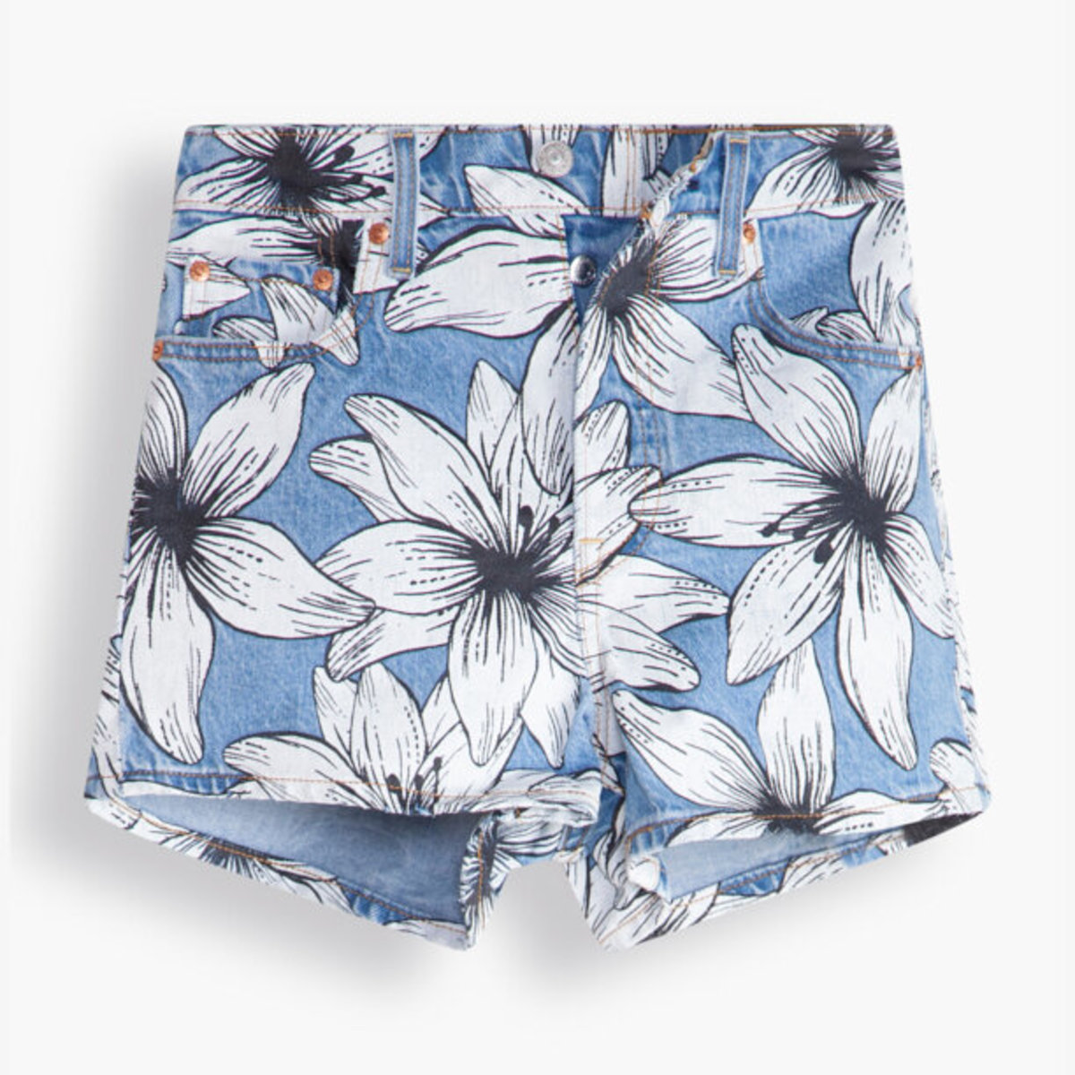 Levi's x Farm Rio Ribcage Short - Tropical Flower | Garmentory