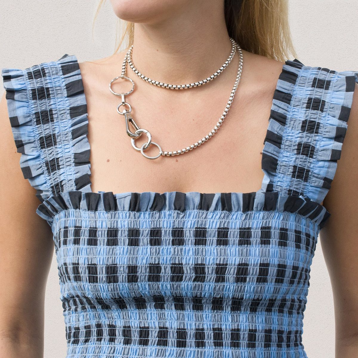 Ganni Cotton Silk Smock Top - Alaskan Blue | Garmentory