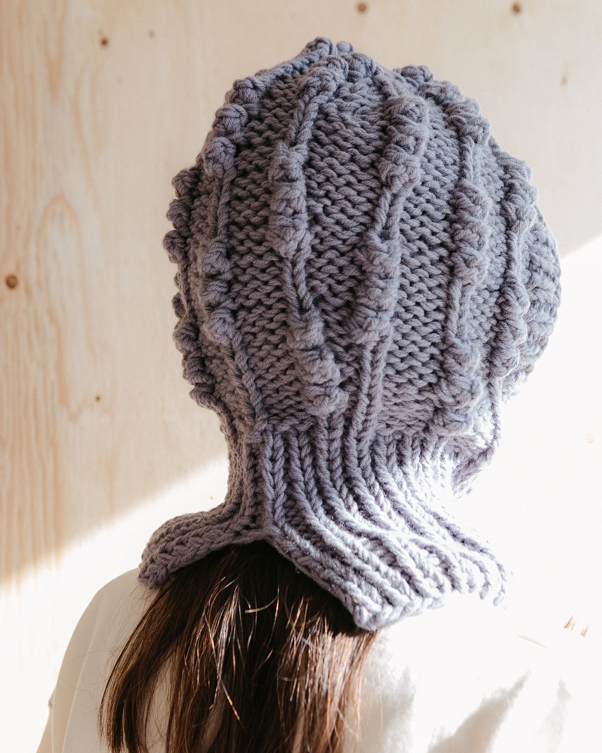 Check Ya Head Cable Knit Balaclava - Grey | Garmentory