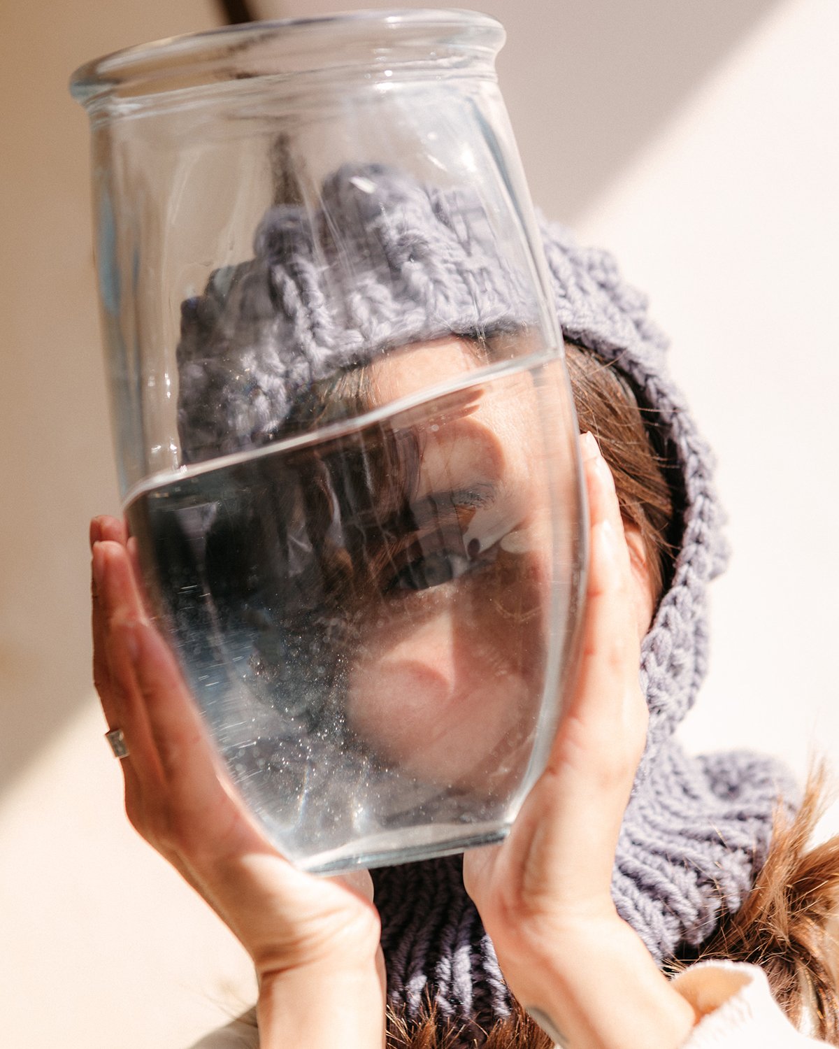 Check Ya Head Cable Knit Balaclava - Grey | Garmentory