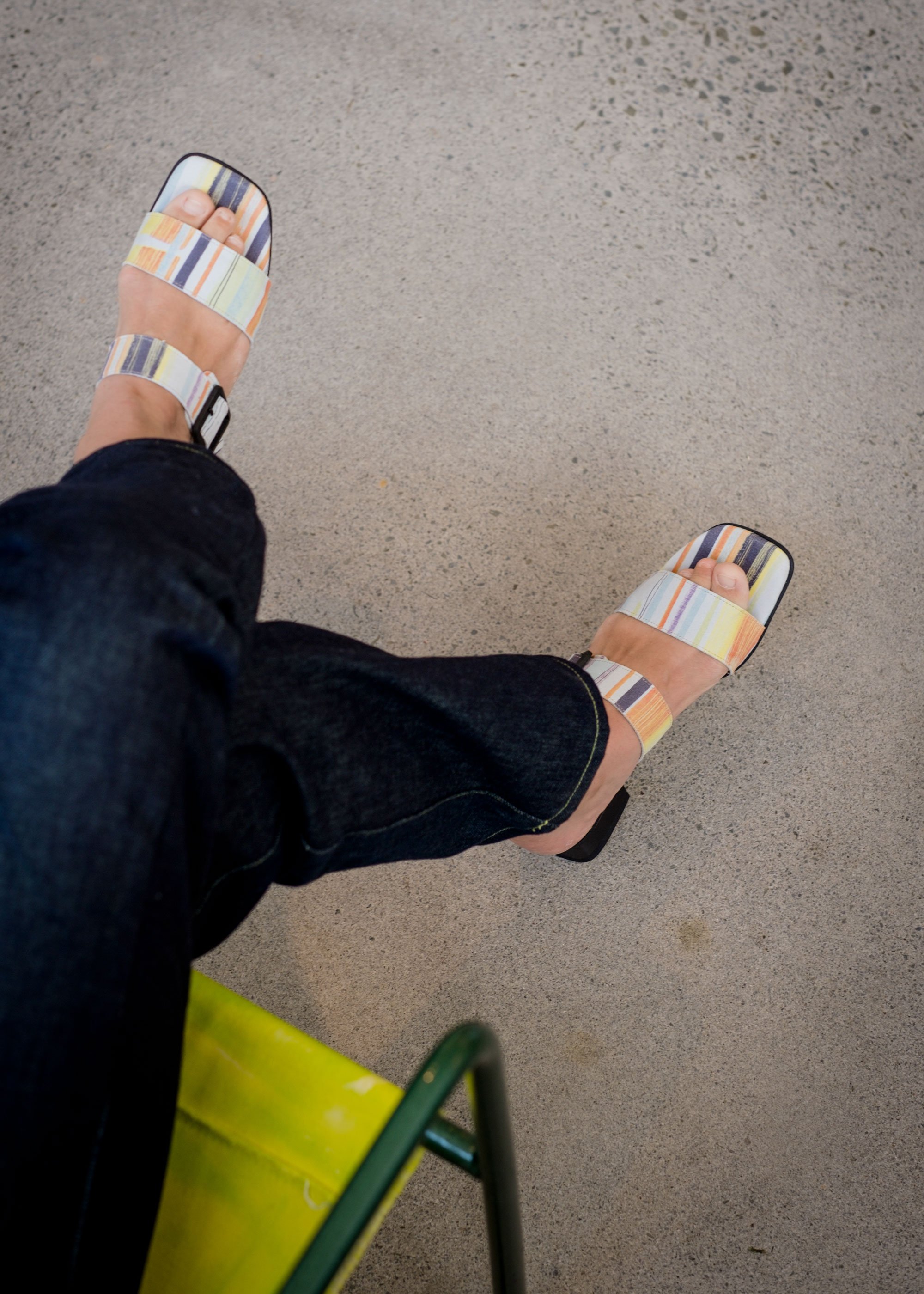 Post Sole Studio Double Up Sandal - Bright Stripe | Garmentory