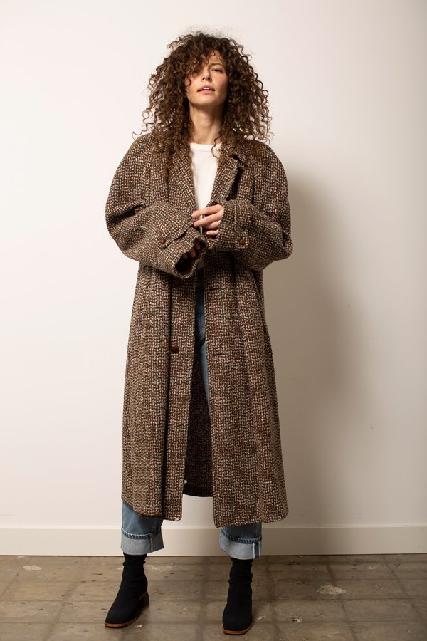 Vintage Tweed Wool Coat | Garmentory
