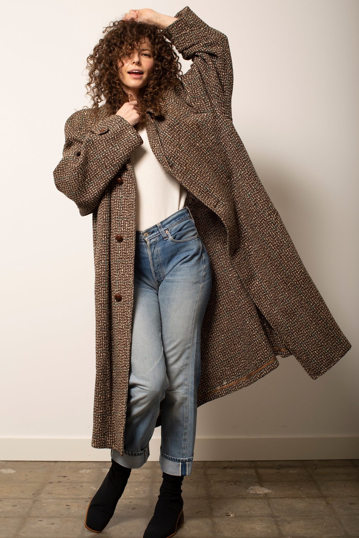 Vintage Tweed Wool Coat | Garmentory