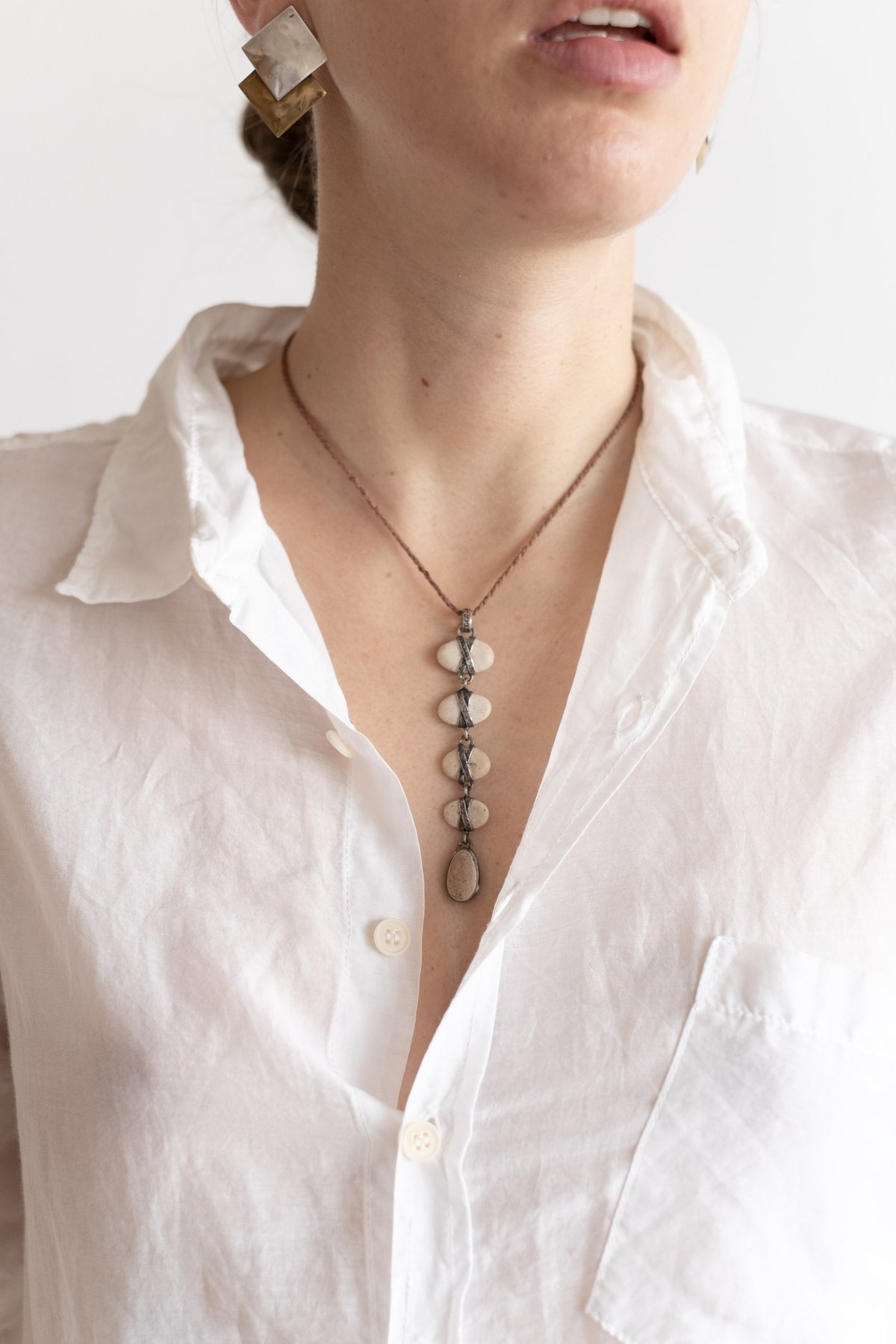 Lou Zeldis 6 Drop Pebble Pendant Necklace | Garmentory