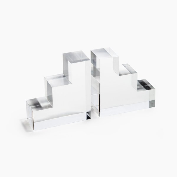 Poketo Acrylic Step Bookends - clear | Garmentory