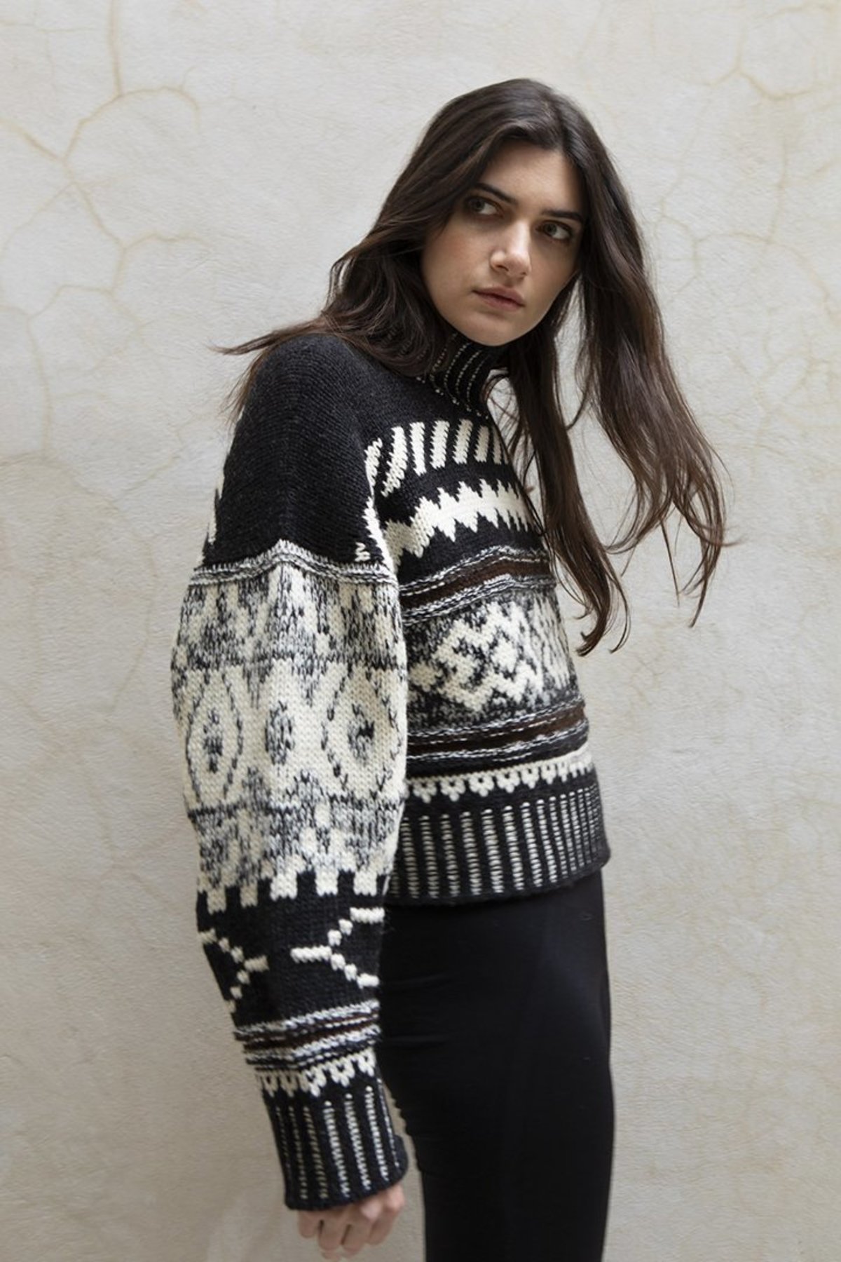 Nymane Nadia Sweater - black/white | Garmentory