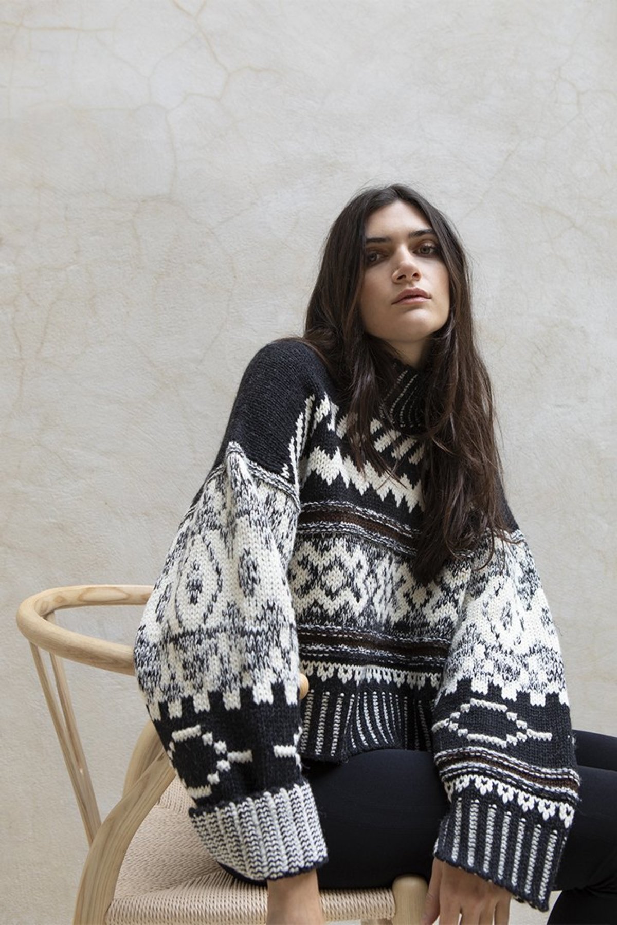 Nymane Nadia Sweater - black/white | Garmentory