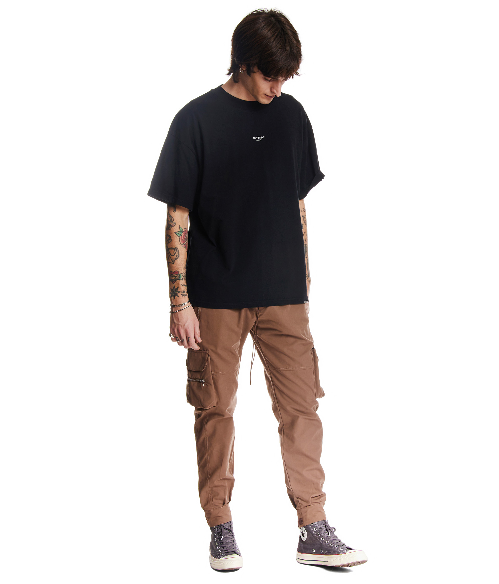 REPRESENT Embroidered T-shirt - black | Garmentory