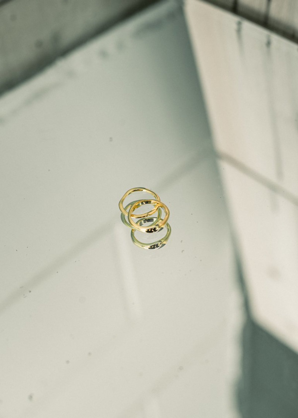 Flash Jewelry Waves Ring Set - 14k Vermeil | Garmentory