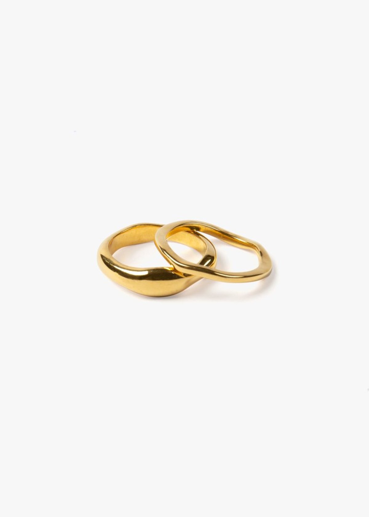 Flash Jewelry Waves Ring Set - 14k Vermeil | Garmentory