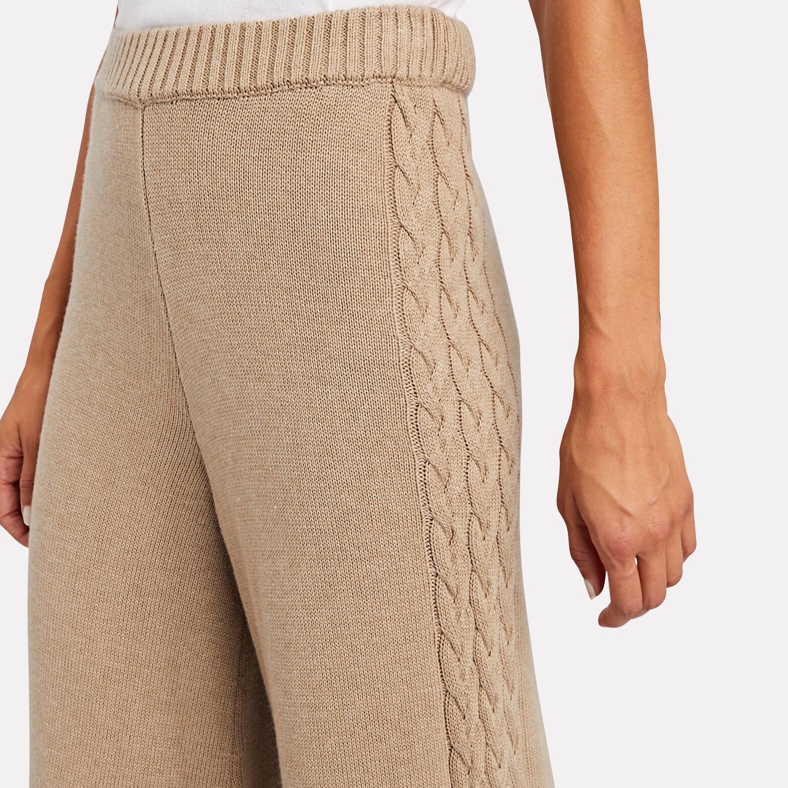 Staud Mitchell Cable Knit Pant - Beige | Garmentory