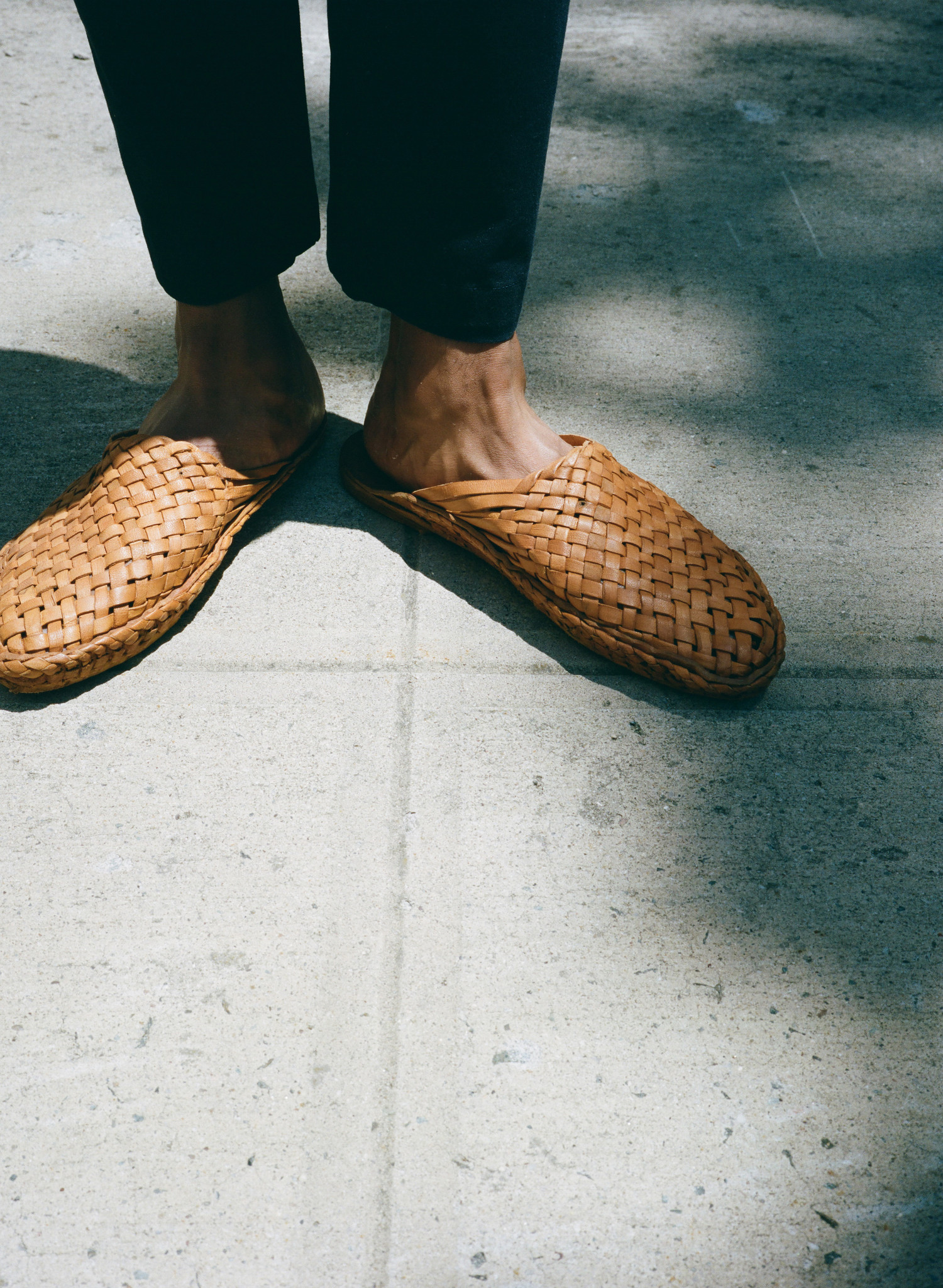 Sincerely, Tommy Leather Woven Slides | Garmentory