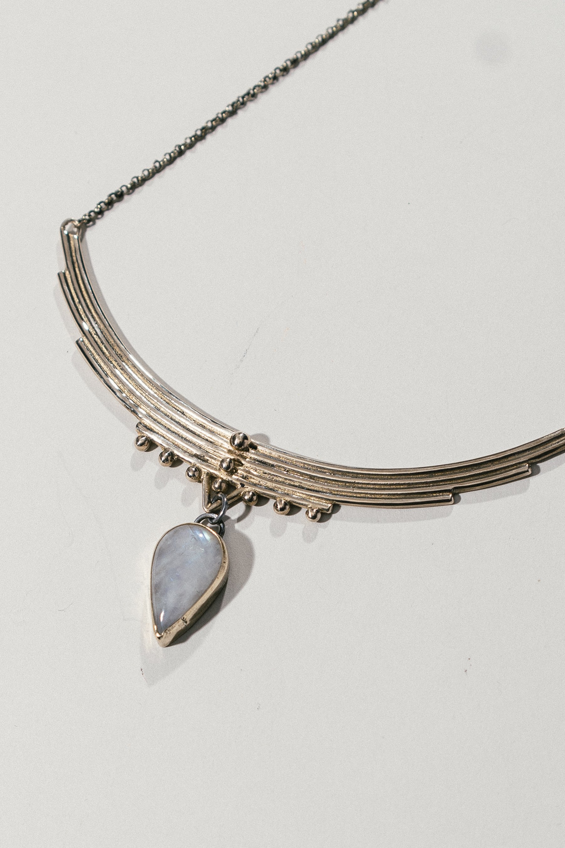 Bronze and Moonstone Collar Necklace | Garmentory